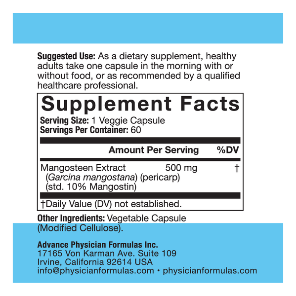 Mangosteen, 500 mg, 60 Vegetable Capsules | Advance Physician Formulas